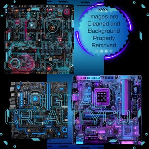 Cybersynth Motherboard Pack Clipart Bundle! Digital Nexus Edition - Etsy
