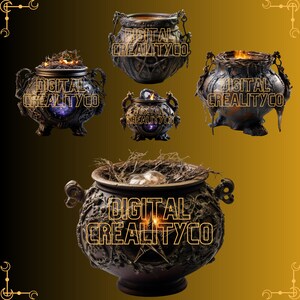 Antique Witchcraft Cauldron Bundle! Pentacle Edition - Etsy