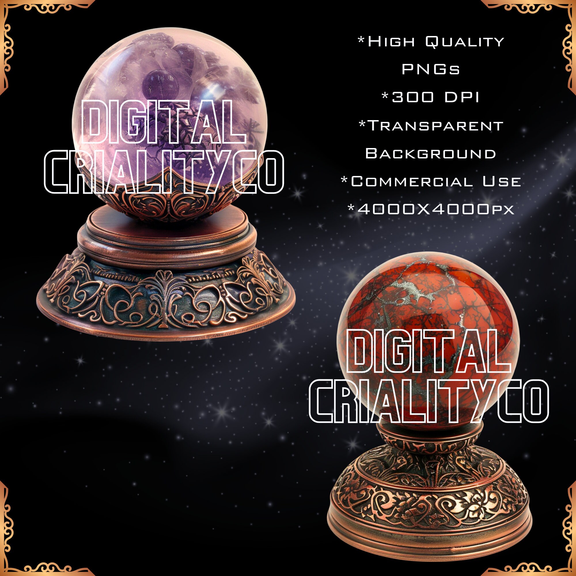Divination Crystal Ball Clipart Bundle Avalon Edition! - Etsy