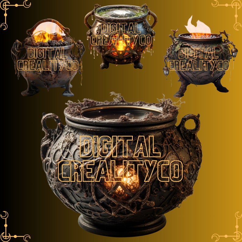 Antique Witchcraft Cauldron Bundle! Pentacle Edition - Etsy