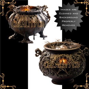 Antique Witchcraft Cauldron Bundle! Pentacle Edition - Etsy