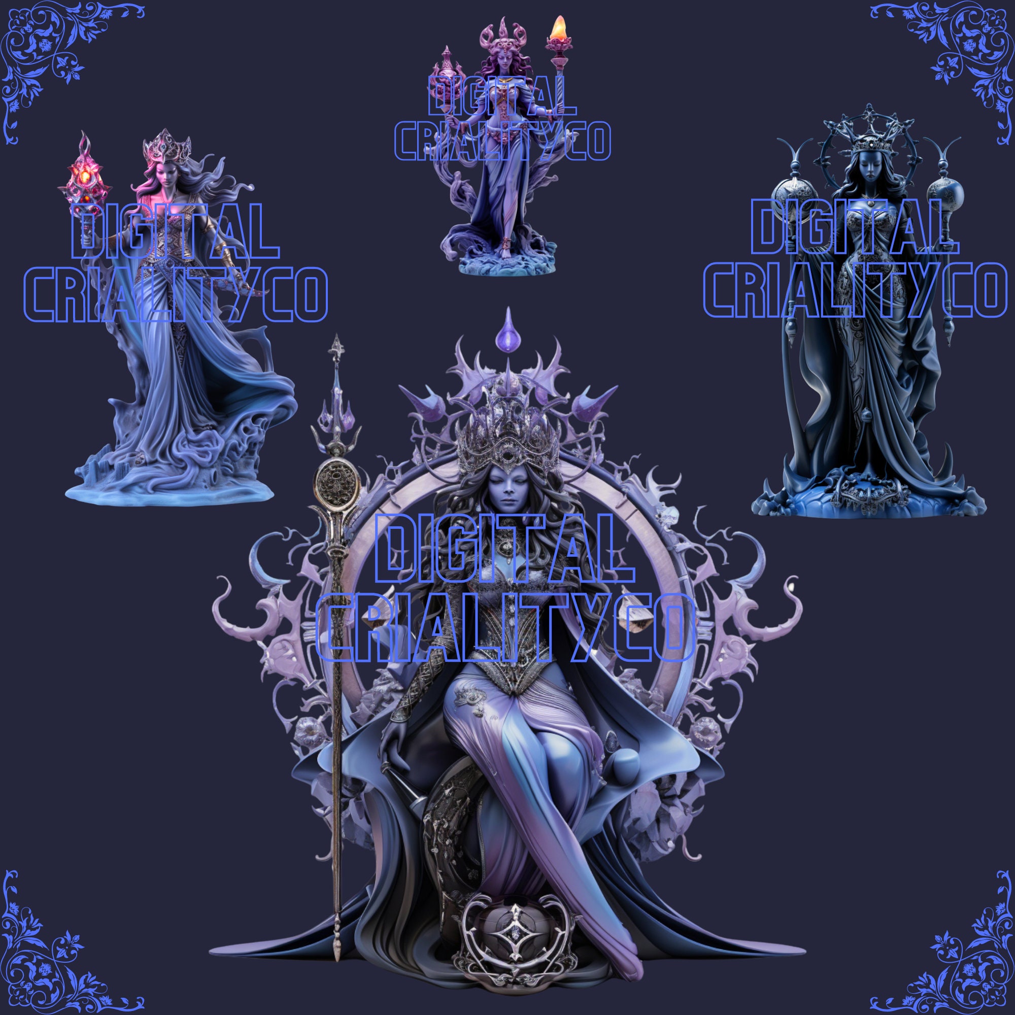 Hecate Goddess of Witchcraft Clipart Bundle! Nocturnal Edition - Etsy
