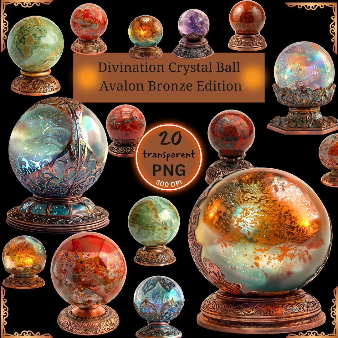 Divination Crystal Ball Clipart Bundle Avalon Edition! - Etsy