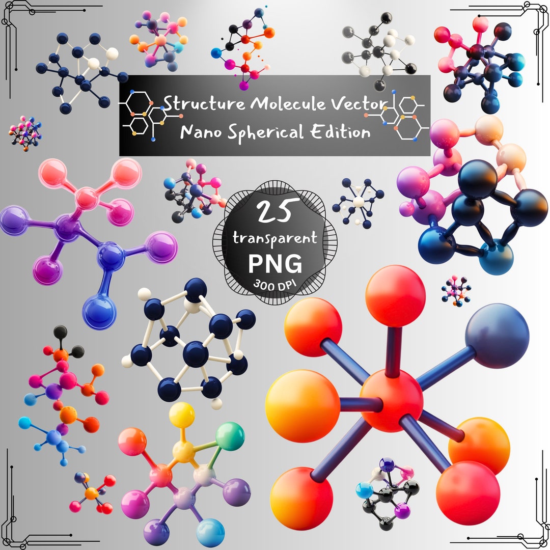 Structure Molecule Vector Nano Spherical Edition! - Etsy