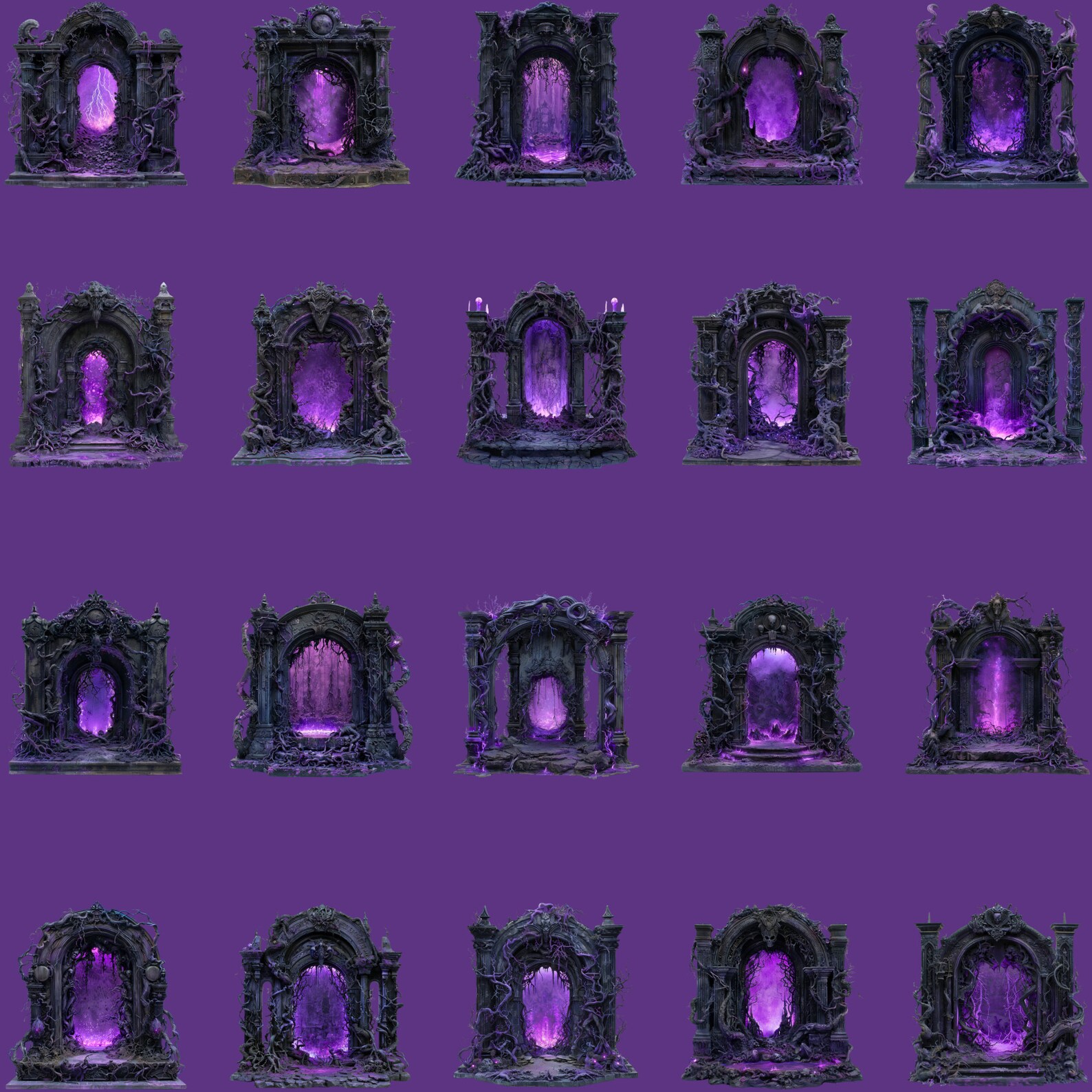 Dark Spirit Portal Clipart Bundle Violet Flame Edition! - Etsy