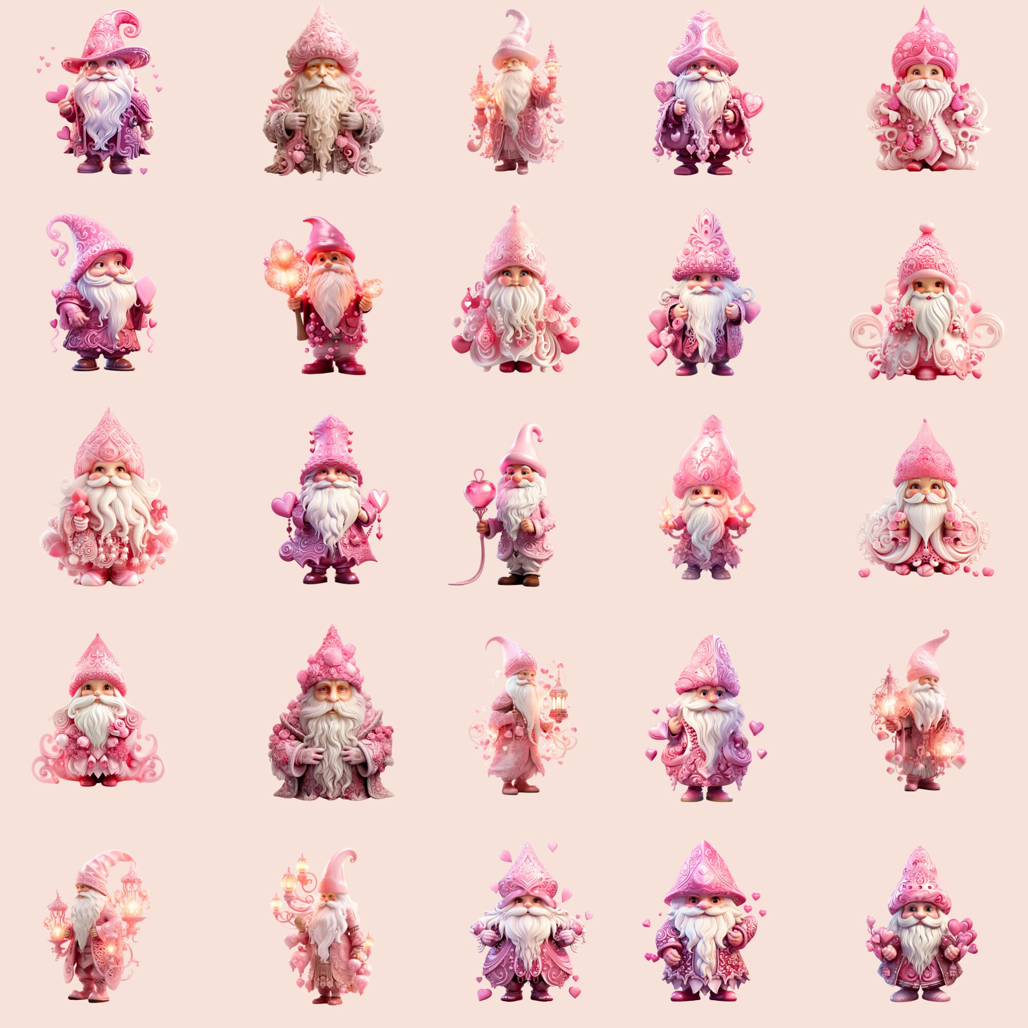 Scandinavian Gnomes Clipart Bundle! Valentine Edition - Etsy