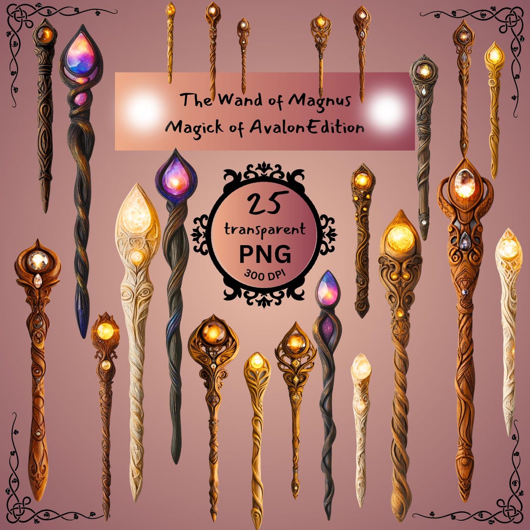 The Wand of Magnus Clipart Bundle Magick of Avalon Edition! - Etsy