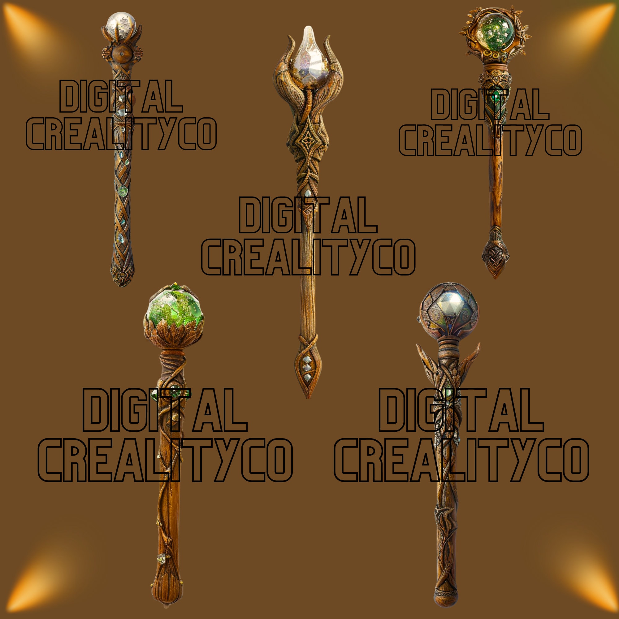 Staff of Magnus Clipart Bundle the Oak of Avalon Edition! - Etsy