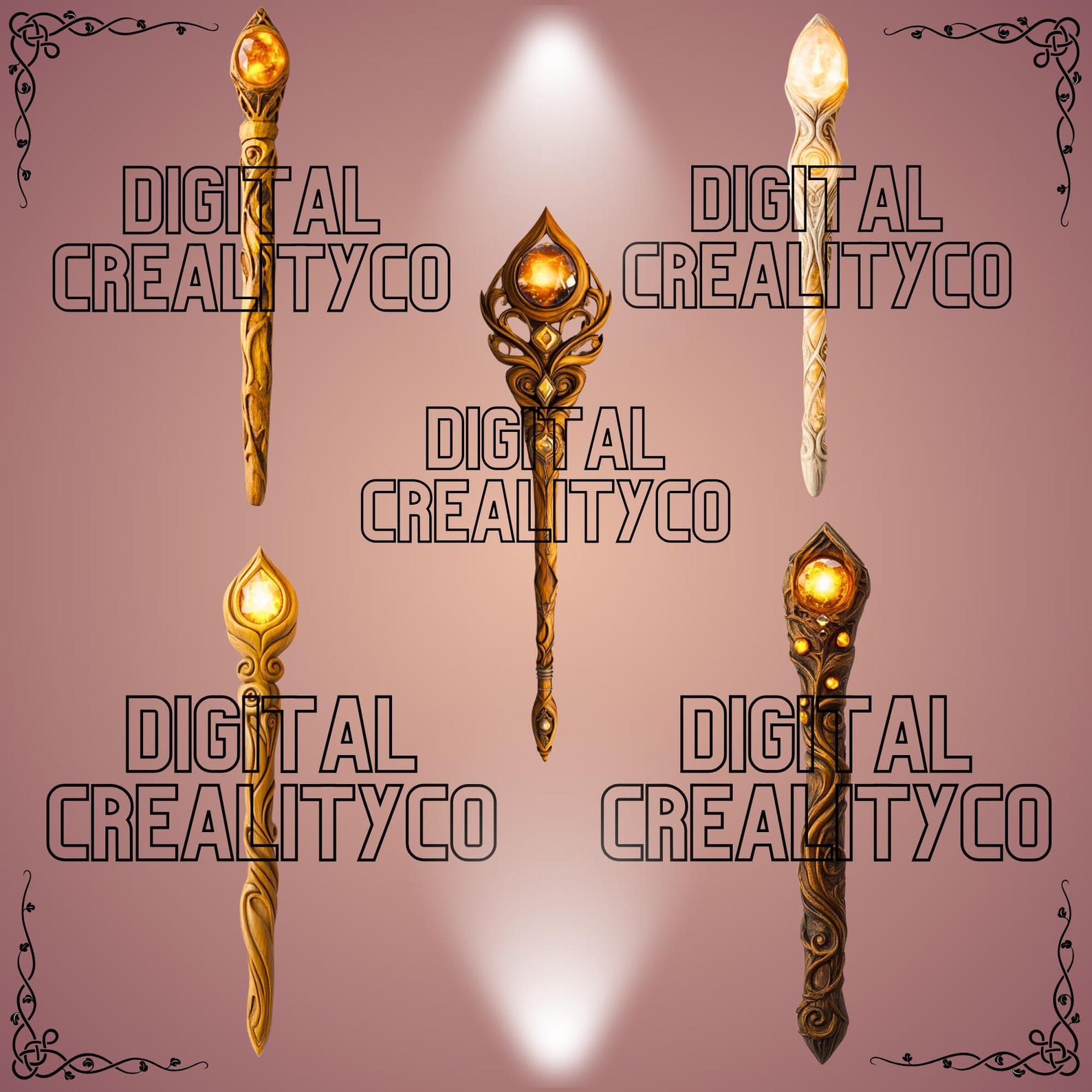 The Wand of Magnus Clipart Bundle Magick of Avalon Edition! - Etsy