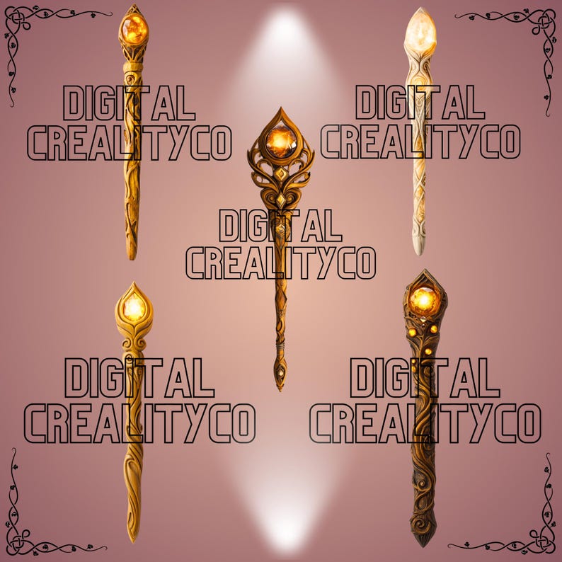 The Wand of Magnus Clipart Bundle Magick of Avalon Edition! - Etsy