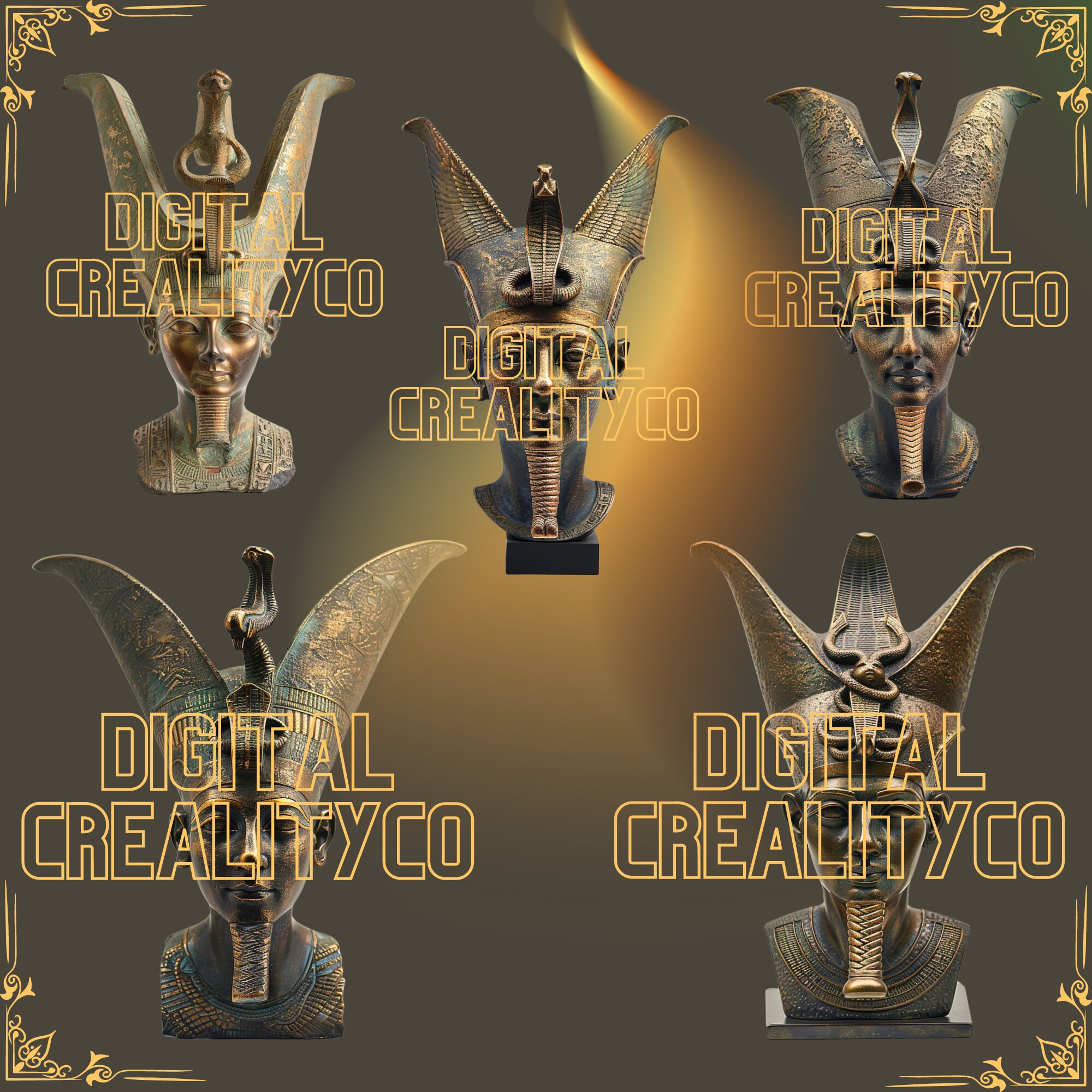 Egyptian GOD Osiris Clipart Bundle Bronze Weathered Edition! - Etsy