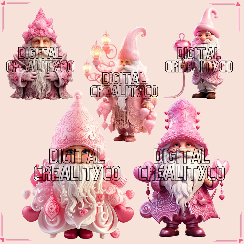 Scandinavian Gnomes Clipart Bundle! Valentine Edition - Etsy