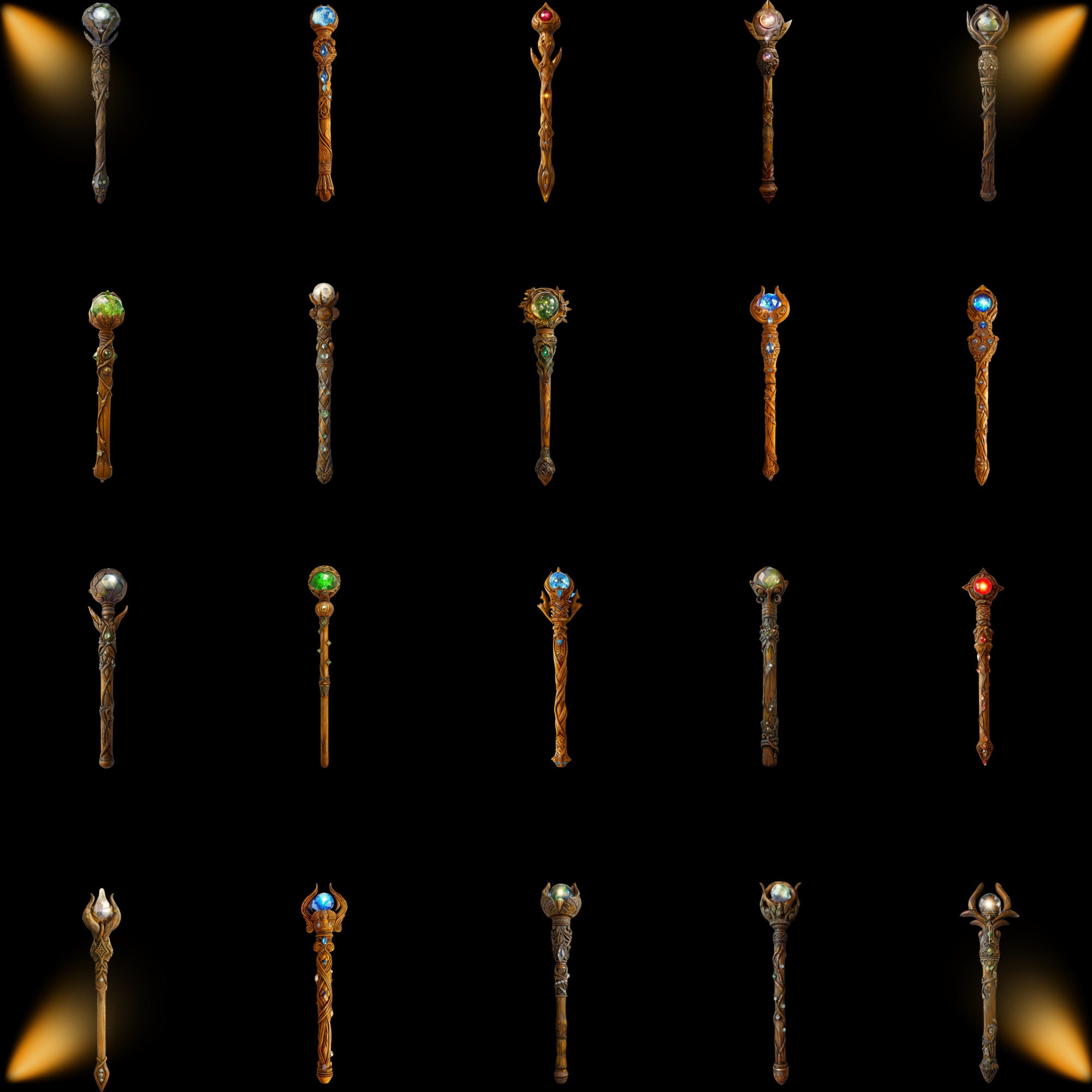 Staff of Magnus Clipart Bundle the Oak of Avalon Edition! - Etsy