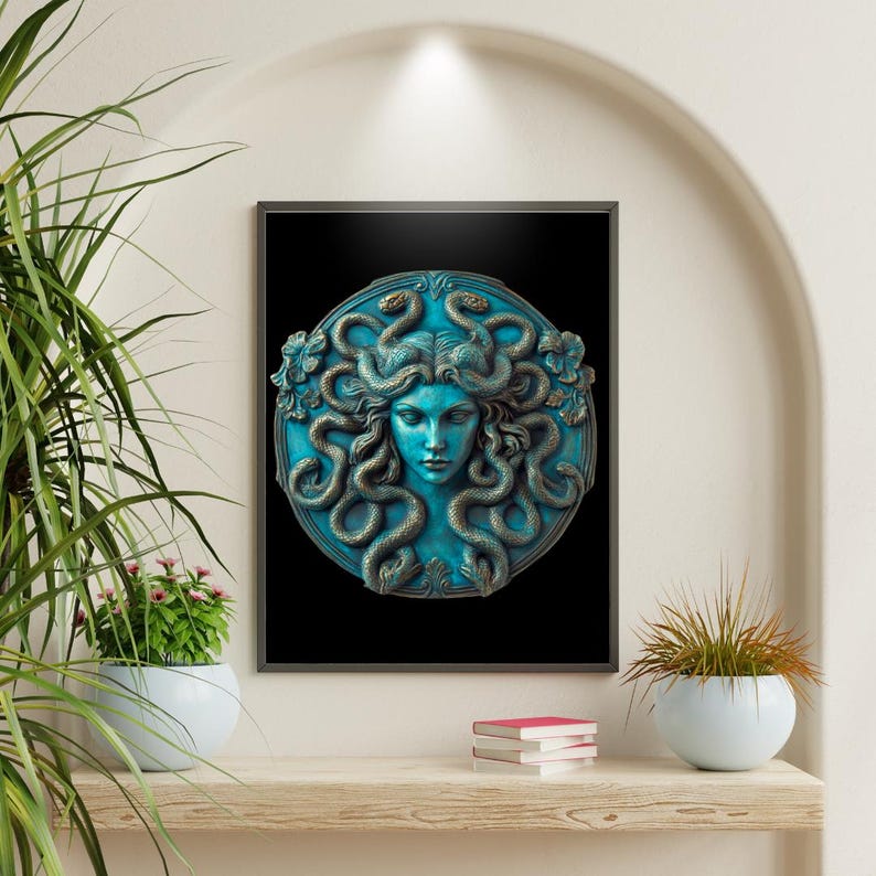 Blue Gorgon Medusa Clipart Bundle Lonian Waters Edition! - Etsy