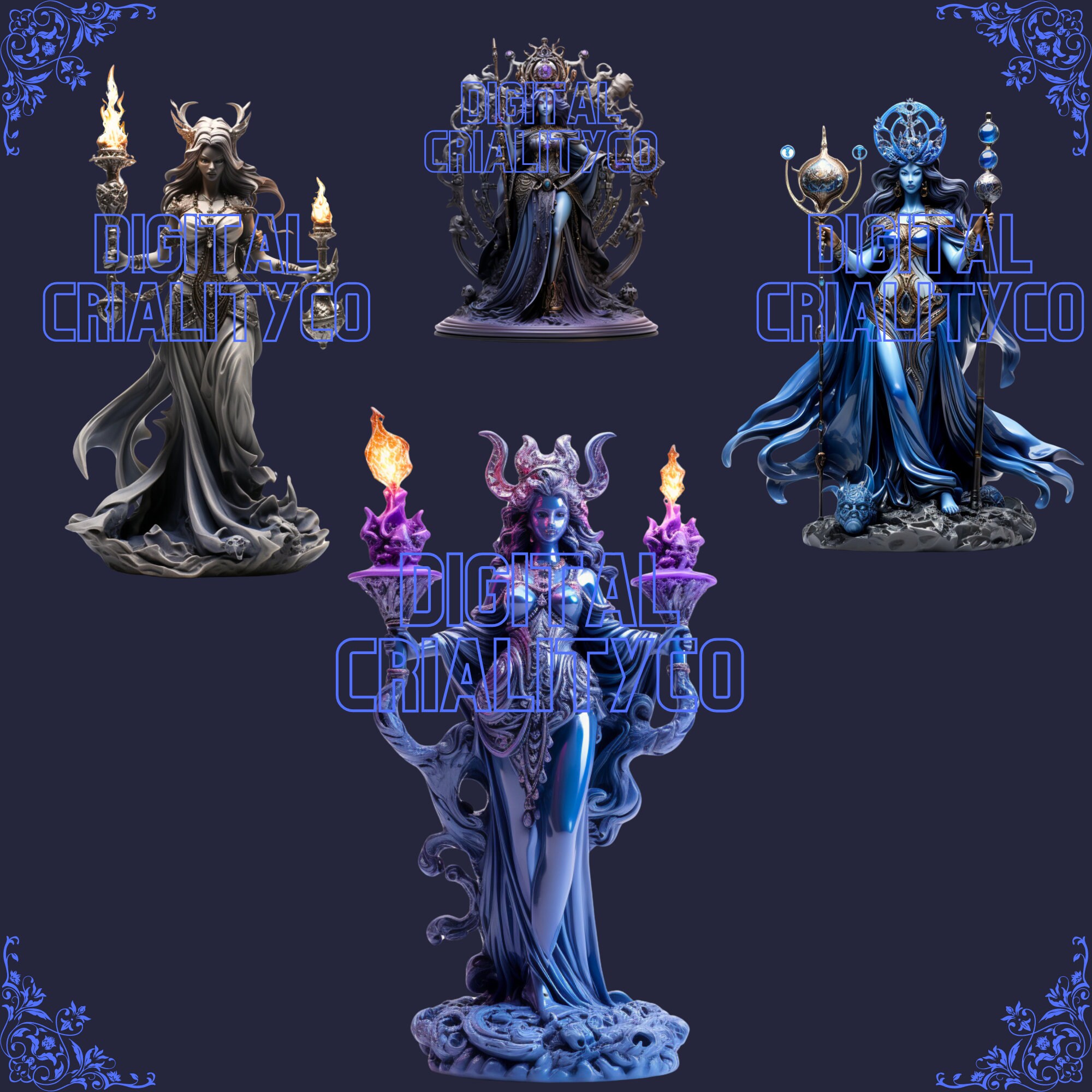 Hecate Goddess of Witchcraft Clipart Bundle! Nocturnal Edition - Etsy
