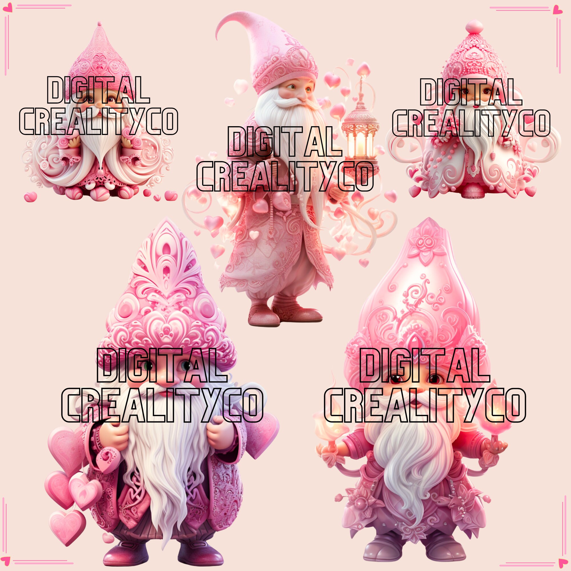 Scandinavian Gnomes Clipart Bundle! Valentine Edition - Etsy