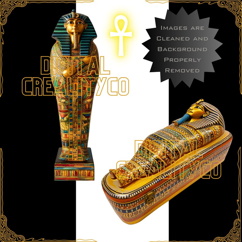 Egyptian Sarcophagus Clipart Bundle King Tut's Edition - Etsy
