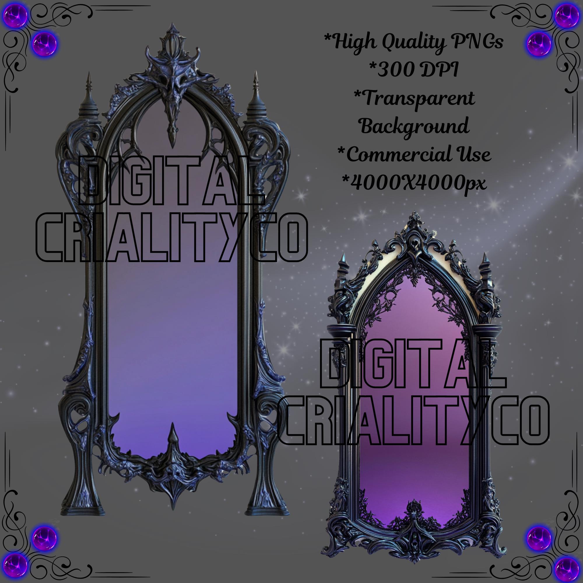 Gothic Midnight Mirror Clipart Bundle Nocturnal Edition! - Etsy