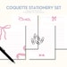 Coquette Stationery Set Printable Writing Paper Letter Message Note Pad ...