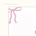Coquette Stationery Set Printable Writing Paper Letter Message Note Pad ...