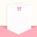 Coquette Stationery Set Printable Writing Paper Letter Message Note Pad ...