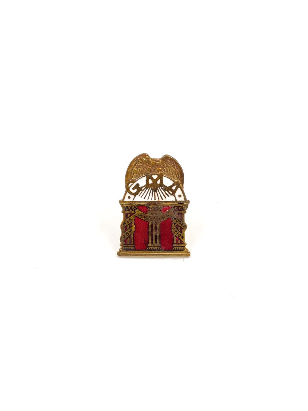 Georgia Military Academy Pin GMA School Motto Pin, Justice, Wisdom ...