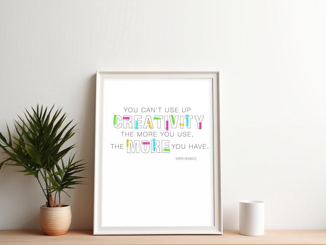 Maya Angelou Quote Print: Colorful Creativity Poster (digital Download ...