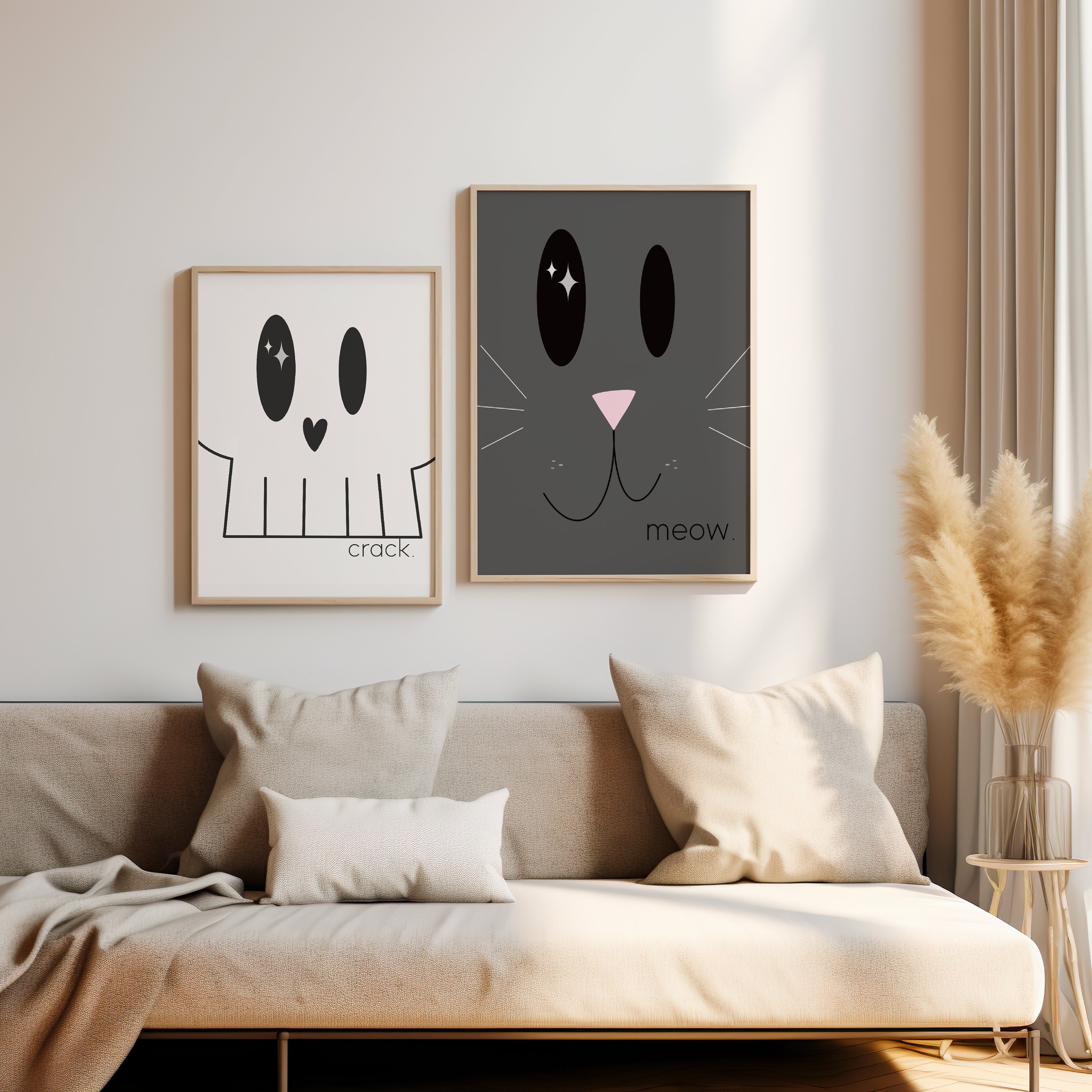 Charming Halloween Monsters Cute Character Collage Minimalist Simple ...
