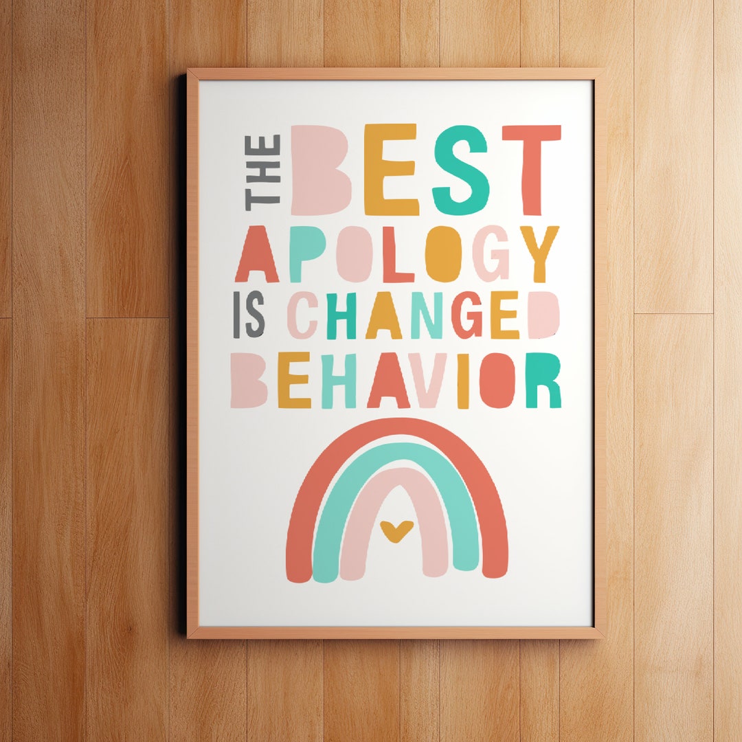 The Best Apology Digital Instant Download 11x14 Classroom Poster New ...