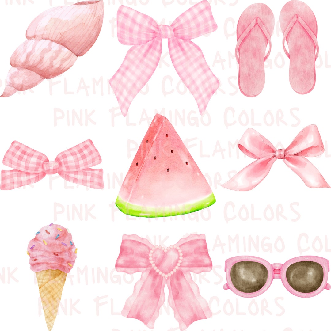 Pink Summer Coquette PNG, Girly Summer Png, Coquette Aesthetic Bow Png ...
