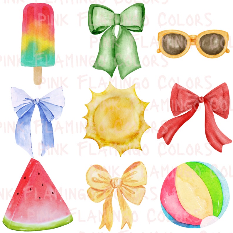 Rainbow Summer Coquette PNG, Trendy Summer PNG, Girly Summer PNG, Beach ...