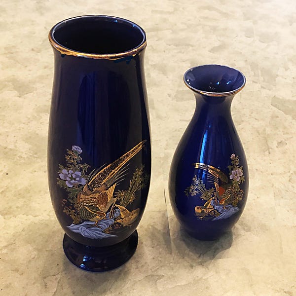 Pheasant Vase - Etsy