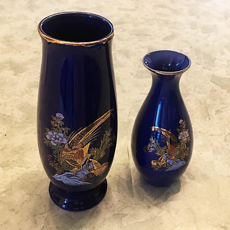 Pheasant Vase - Etsy