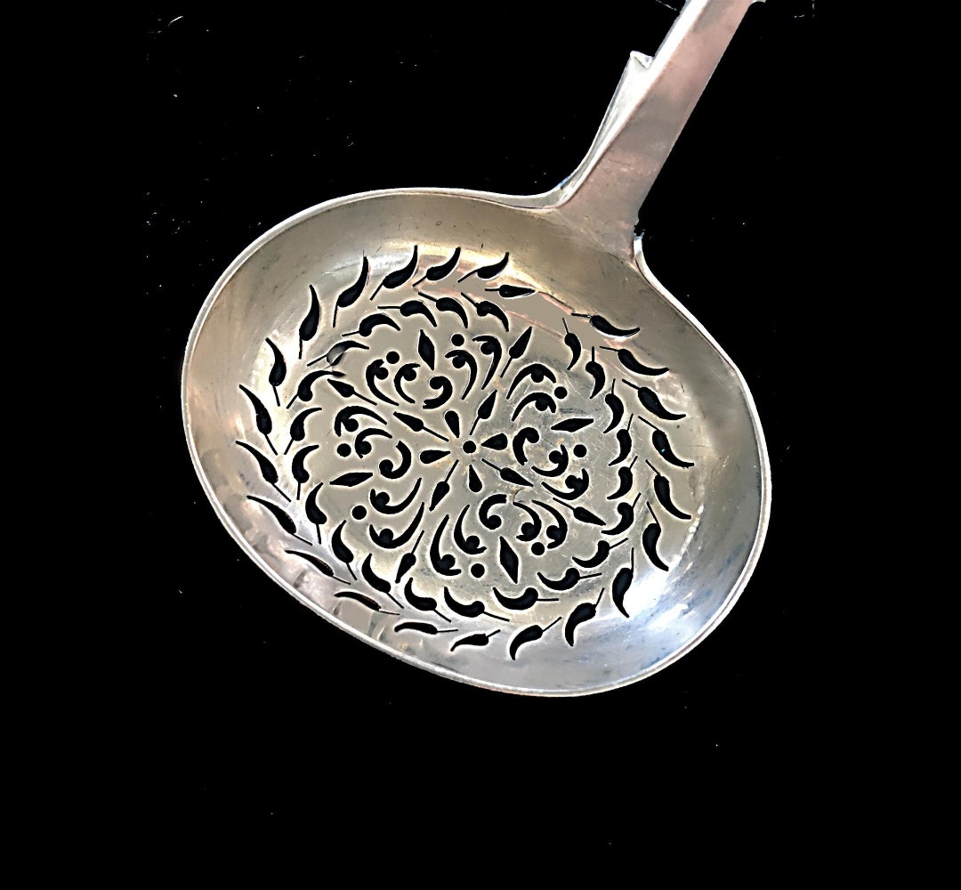 Antique 1834 King William IV Sterling Silver Sugar Sifting Straining ...