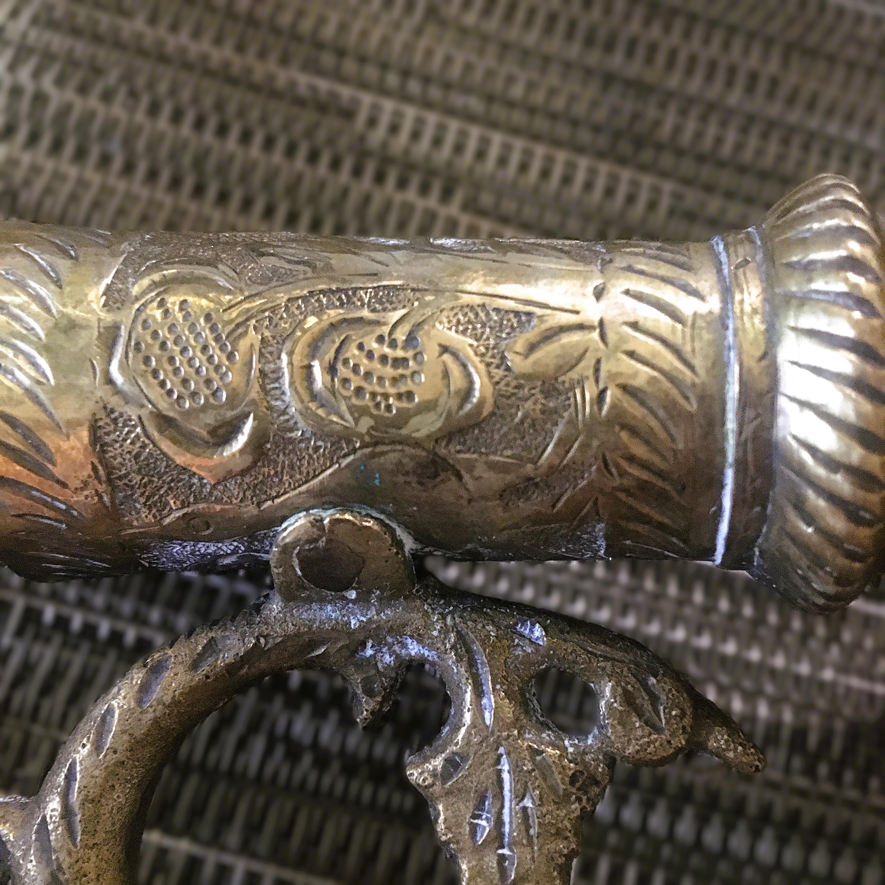 Antique Brass Ewer Pitcher Carafe With Snake Handle. Rare Unique Hand ...