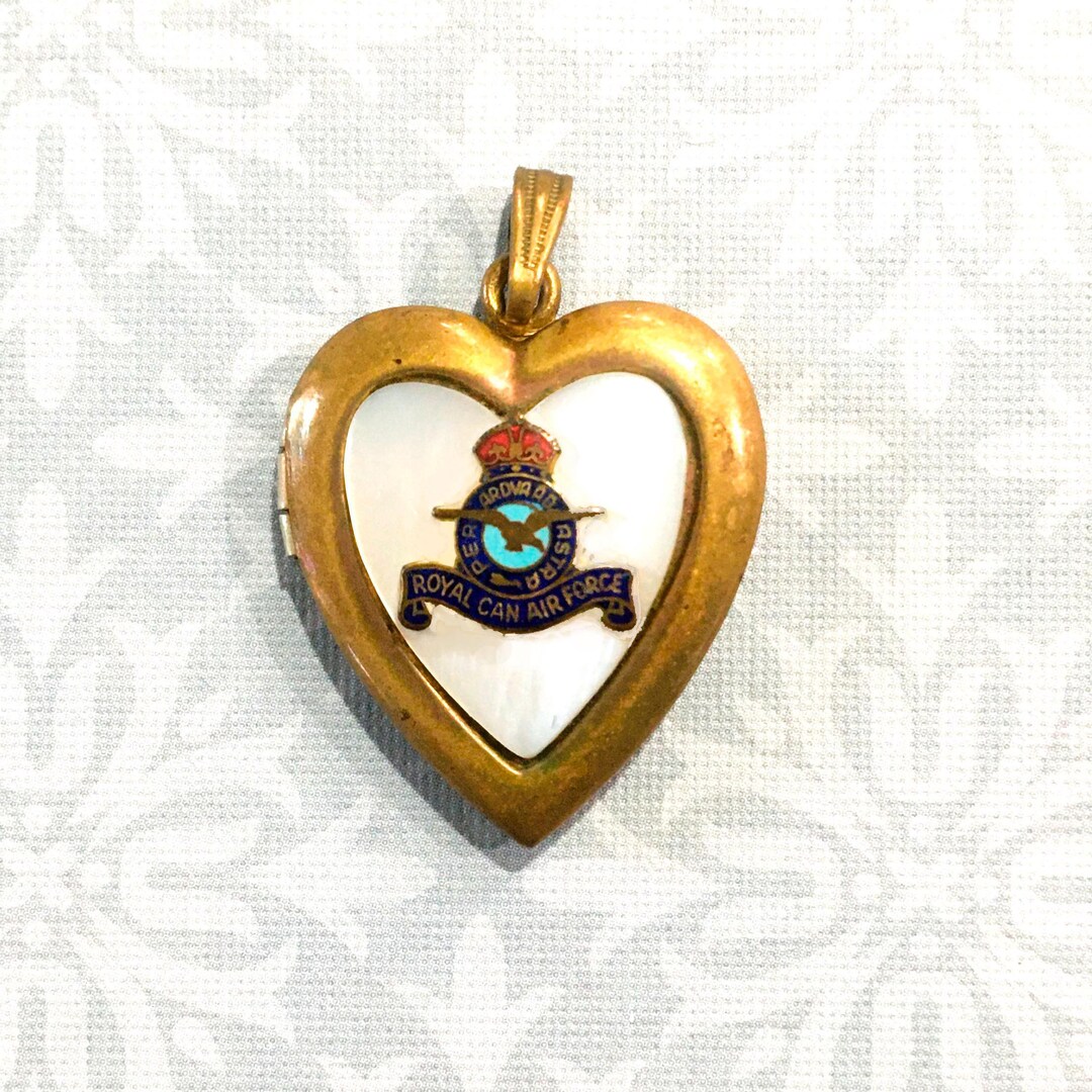 WWII Gold Royal Canadian Air Force RCAF Inlaid Mother of Pearl ...