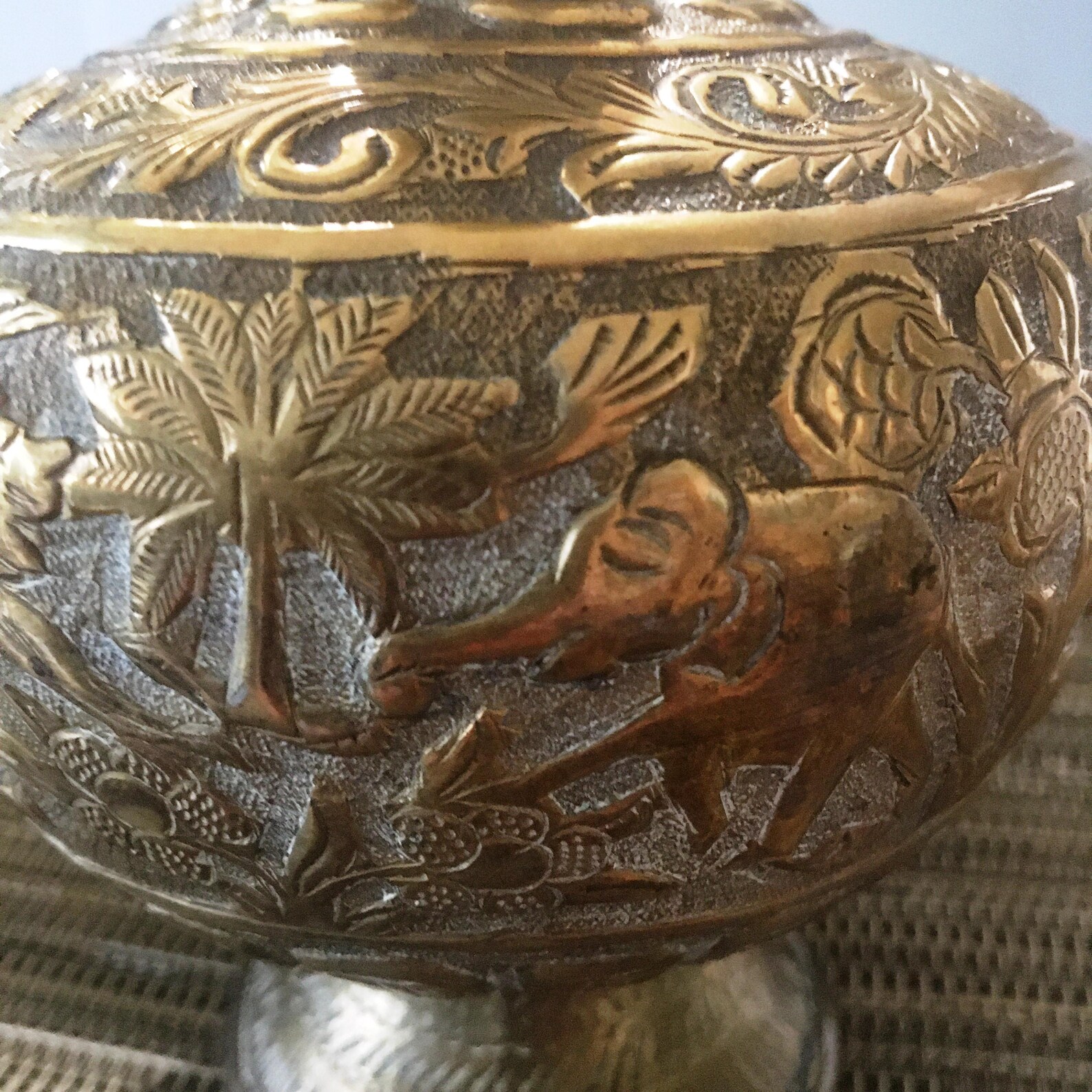 Antique Brass Ewer Pitcher Carafe With Snake Handle. Rare Unique Hand ...