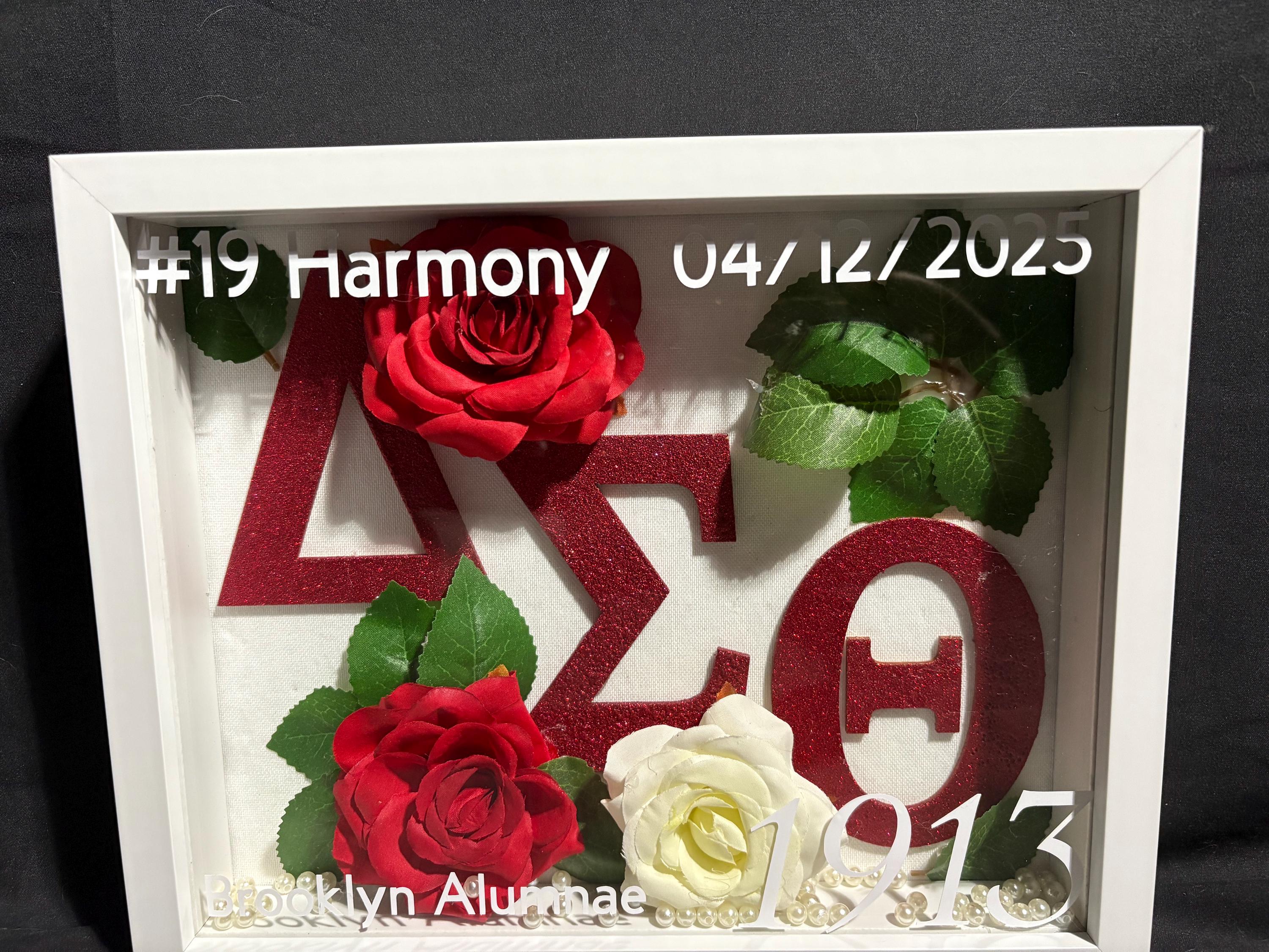 Delta Sigma Theta Shadow Box | Handmade Sorority Gift | 1913 Pearl ...