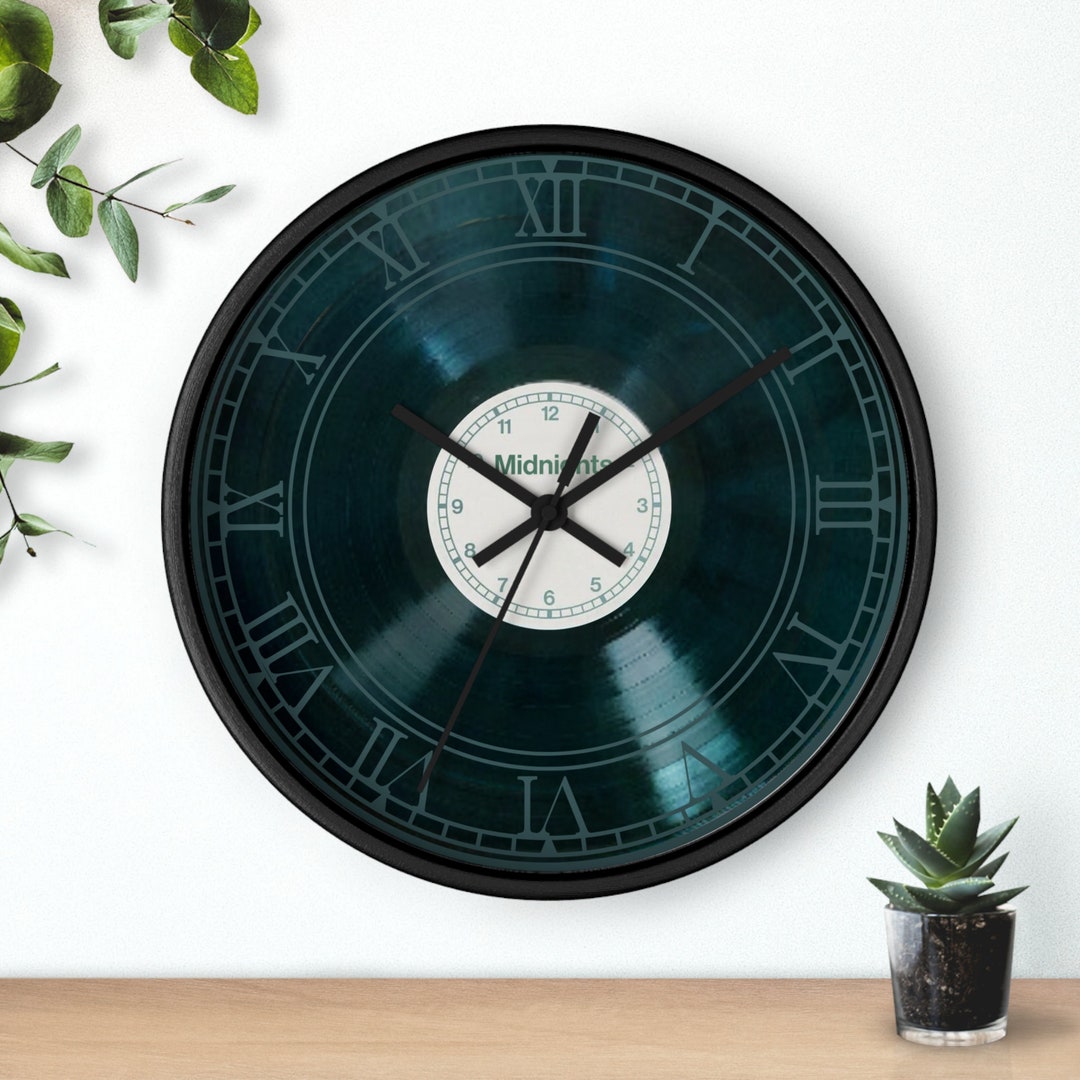 Midnights Album Vinyl Clock, Unique Gift for Vinyl Collectors, Retro ...