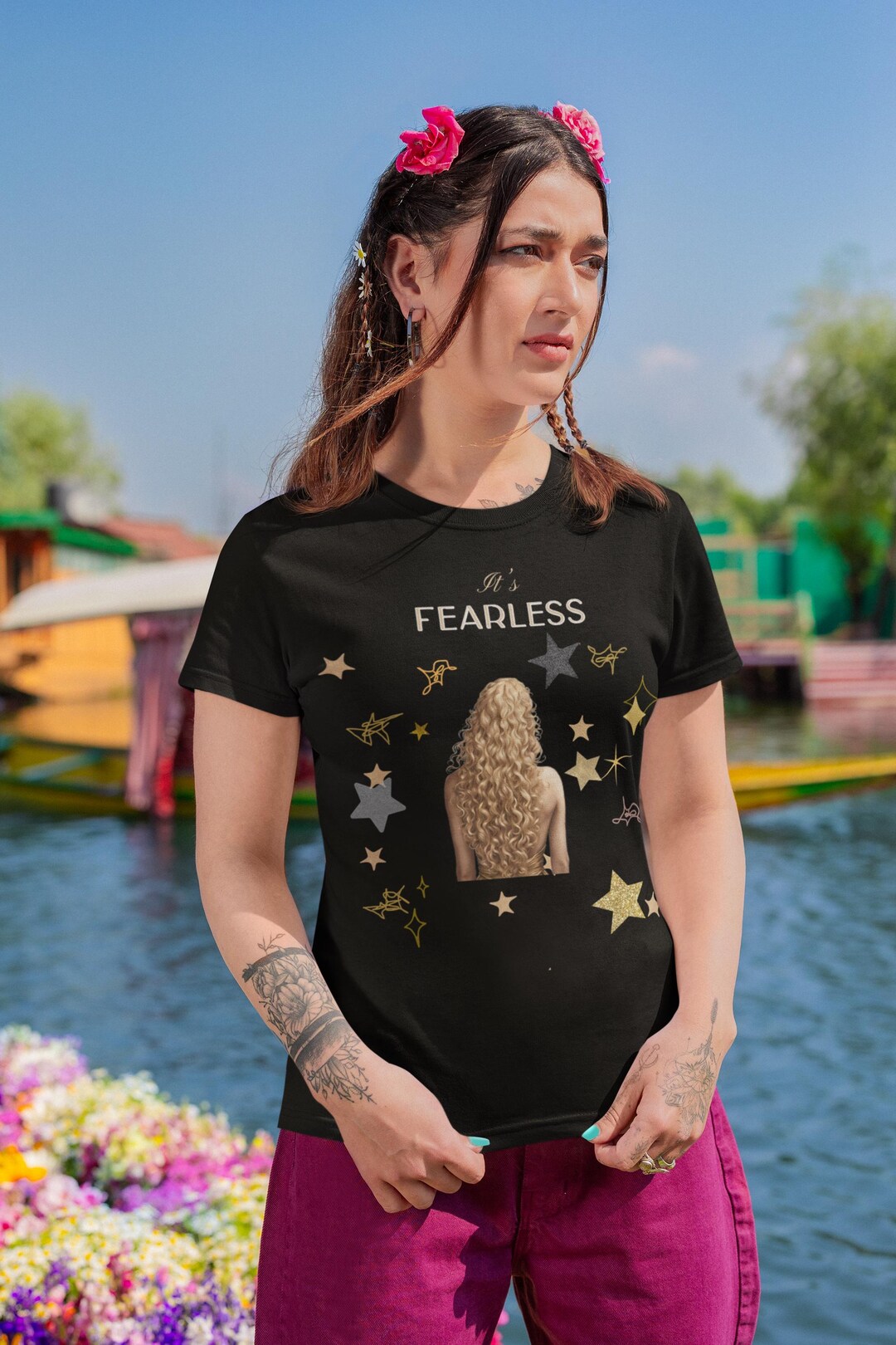 Fearless T-shirt: Female Empowerment Art, Taylor Fan Gift - Etsy