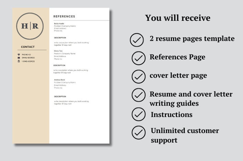 Resume Template Editable Professional Resume Professional Resume ...