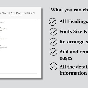 Resume Template Editable Professional Resume Professional Resume ...