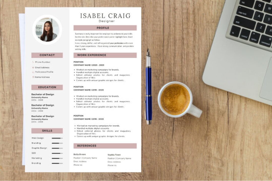 Resume Template Editable Professional Resume Professional Resume ...
