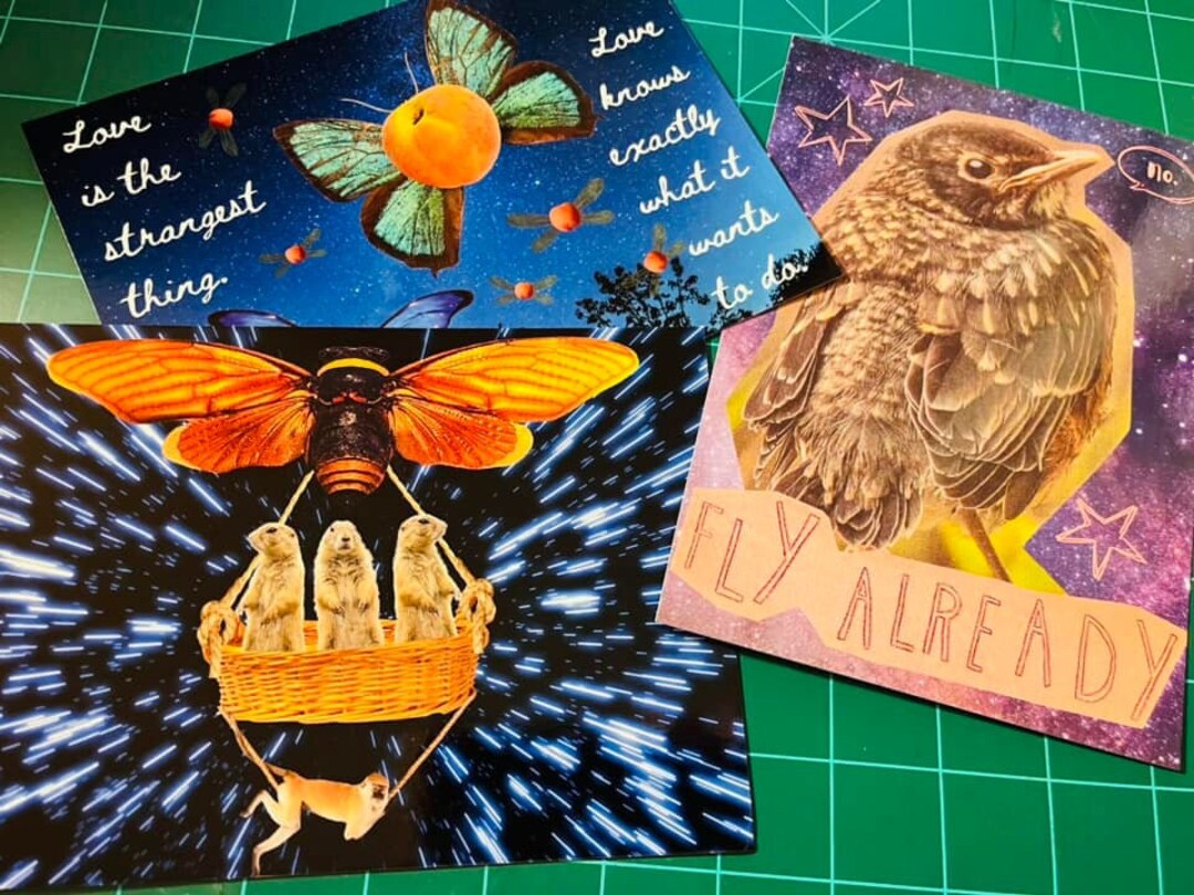 Jumbo Postcards Art by Angie Tonucci Variety 3-pack - Etsy