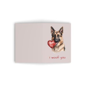 German Shepherd i Woof You Valentine's Day Card - Etsy