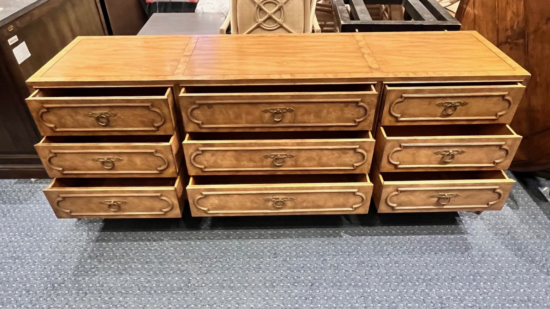 1970s Mastercraft Burlwood 9 Drawer Dresser - Etsy