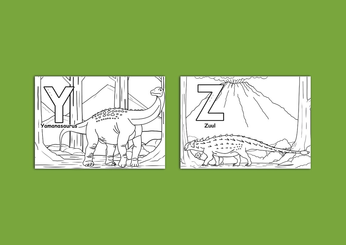 Dinosaur ABC Coloring Book, Dinosaur Coloring Book, ABC Coloring Book ...