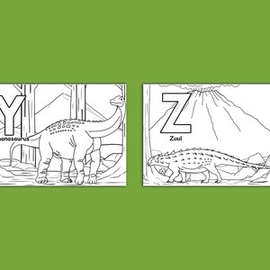 Dinosaur ABC Coloring Book, Dinosaur Coloring Book, ABC Coloring Book ...