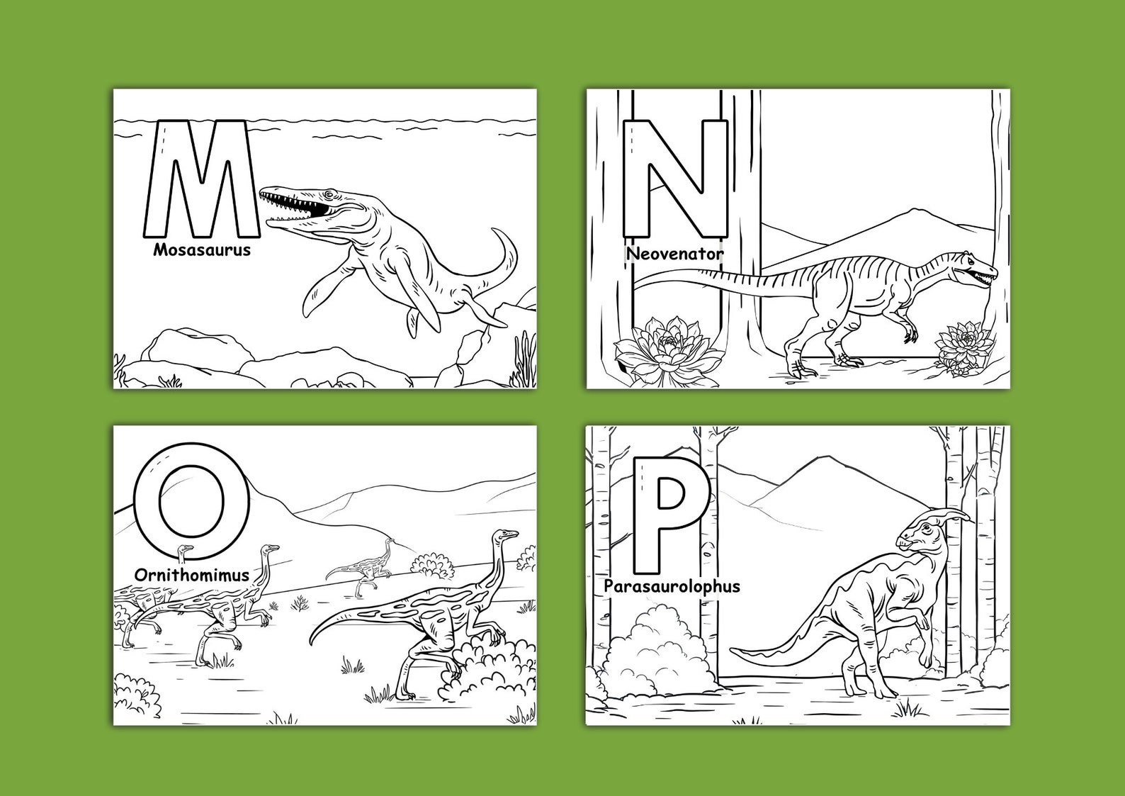 Dinosaur ABC Coloring Book, Dinosaur Coloring Book, ABC Coloring Book ...