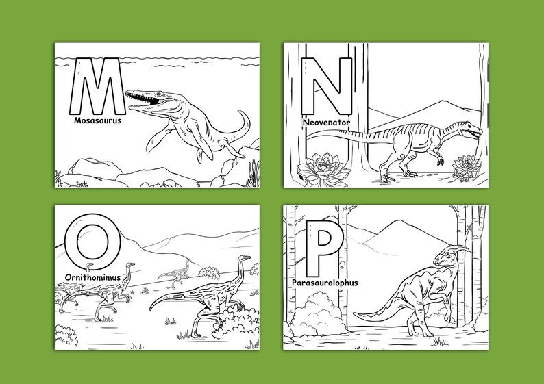 Dinosaur ABC Coloring Book, Dinosaur Coloring Book, ABC Coloring Book ...